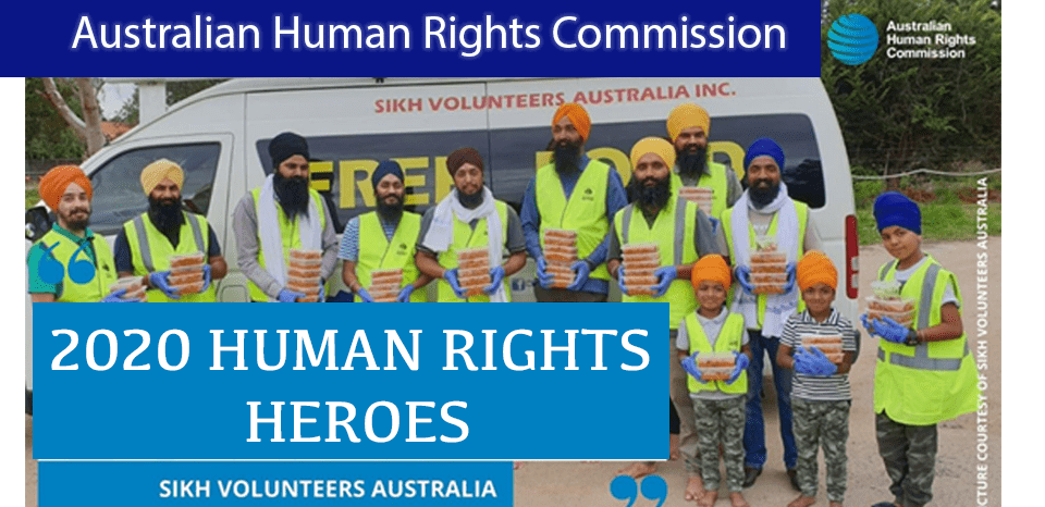 Australian Human Rights Heroes 2020 Award (Finalist) | Sikh Volunteers ...